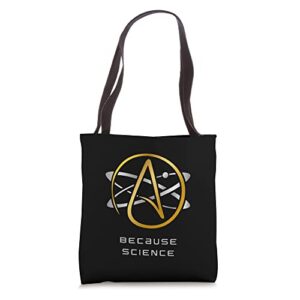 atheist and doubter’s nihilist skeptics because science tote bag