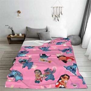 Zowqqxf Cartoon Throw Blanket Anti-Pilling Flannel Blankets Suitable for Home Couch Home Decor Bedding Living Room Camping All Season 50x40inch