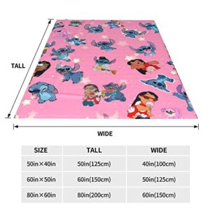 Zowqqxf Cartoon Throw Blanket Anti-Pilling Flannel Blankets Suitable for Home Couch Home Decor Bedding Living Room Camping All Season 50x40inch