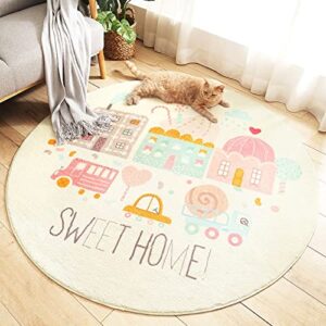 Custom Round Rug, Personalized Rugs and Mats, Small Circle Rug Area Rug Design Your Photo Logo Text Washable Non-Slip, Custom Carpet for Home Bedroom Living Room Office Kitchen Outdoor Patios