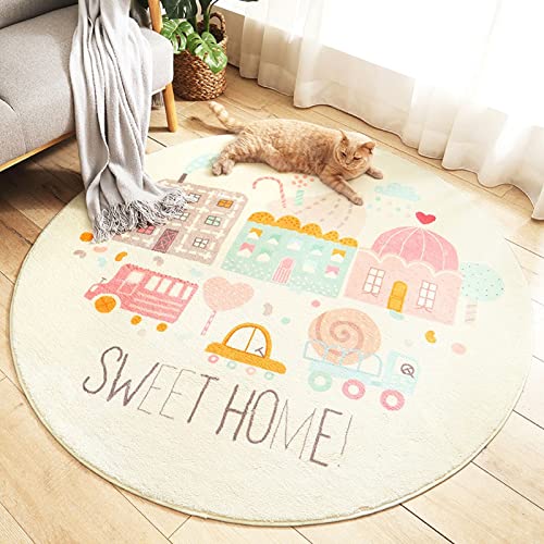 Custom Round Rug, Personalized Rugs and Mats, Small Circle Rug Area Rug Design Your Photo Logo Text Washable Non-Slip, Custom Carpet for Home Bedroom Living Room Office Kitchen Outdoor Patios