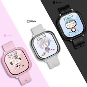 JZK 2 Pack Compatible for Gabb Watch Screen Protector Case for Kids,Tempered Glass Overall Protective Case Cover Scratch Resistant Bumper Shell Compatible for Gabb Watch Accessories,Clear+Clear