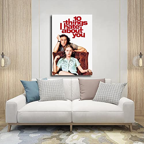 VEZCOS 10 Things I Hate About You Love Movie Cover Canvas Poster Bedroom Decor Sports Landscape Office Room Decor Gift Unframe-style 12x18inch(30x45cm)