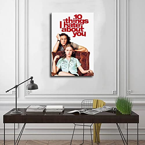 VEZCOS 10 Things I Hate About You Love Movie Cover Canvas Poster Bedroom Decor Sports Landscape Office Room Decor Gift Unframe-style 12x18inch(30x45cm)