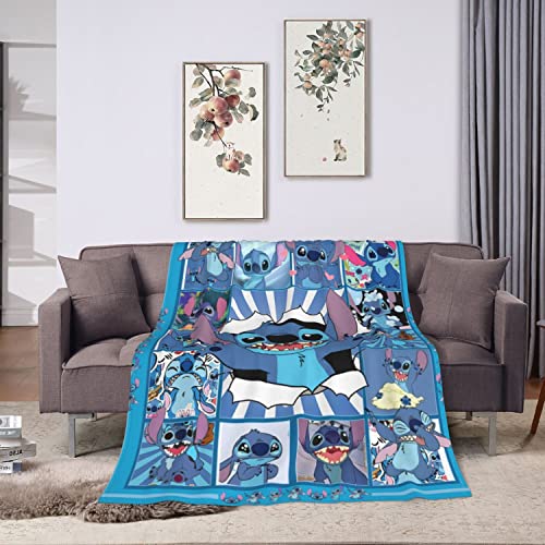 Cartoon Blanket Super Soft Flannel Throw Blanket Cute Anime Warm Blanket for Comfortable Bedding Office Travel and Sofa All Season (Blankets-2,50x40 in)