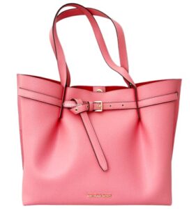 michael kors emilia large triple compartment tote grapefruit pebbled leather