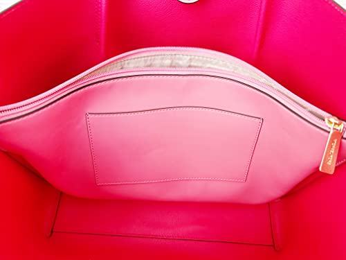 Michael Kors Emilia Large Triple Compartment Tote Grapefruit Pebbled Leather