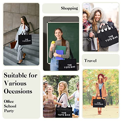 VINMIWE Large Canvas Tote Bag, Crossbody Bags for Women Travel Tote Bag with Zipper Handbags Purses School ToteBag Work Totes