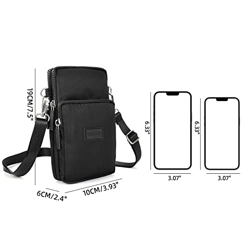 Valleycomfy Small Crossbody Bags Purses for Women, Crossbody Handbags Cell Phone Wallet Travel Purse, Shoulder Bag Black