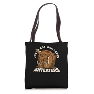 anteater just a boy who loves anteaters tote bag