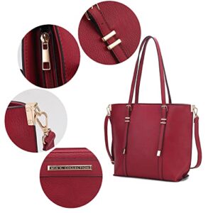 MKF Collection Tote Bag & Wallet for Women, Vegan Leather Handbag Set-Top- Handle Purse