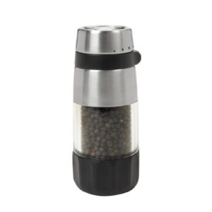 OXO Good Grips Salt and Pepper Grinder Set, Stainless Steel & Good Grips Mess-Free Pepper Grinder