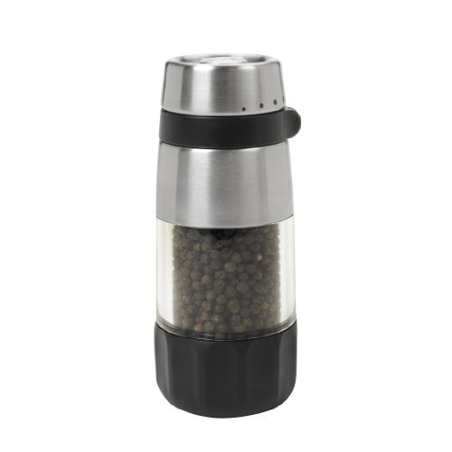 OXO Good Grips Salt and Pepper Grinder Set, Stainless Steel & Good Grips Mess-Free Pepper Grinder