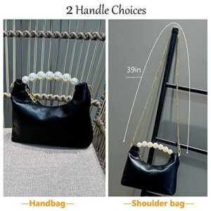 Pearl Clutch Purses For Women Evening Bags Formal, Top-Handle Bags Black Shoulder Bags Party handbags