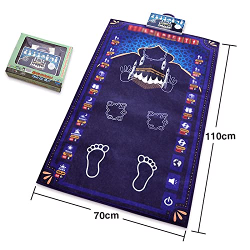 jiaohaowei Children Prayer Rug Muslim,Islamic Prayer mat,Rugs Area,Electronic Muslim Prayer Rug Islamic Turkish Rugs for Kids, Great Ramadan Gifts