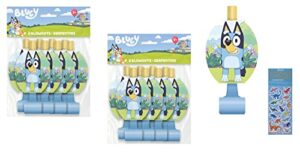 unique bluey dog birthday party supplies bundle includes party blowouts – 16 count