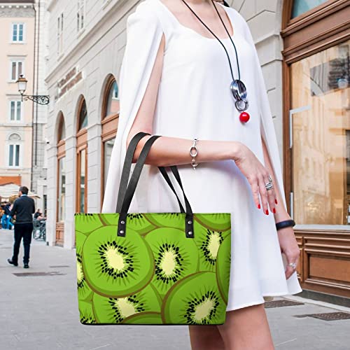 Womens Handbag Kiwi Pattern Leather Tote Bag Top Handle Satchel Bags For Lady