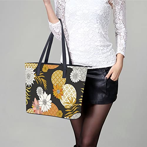 Womens Handbag Japanese Flowers Leather Tote Bag Top Handle Satchel Bags For Lady