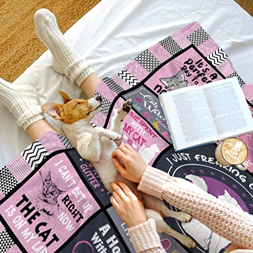 Cat Gifts for Cat Lovers, Cat Lover Gifts, Gifts for Cat Lovers Blanket 60" X 50" , Cat Lover Gifts for Women, Cat Lover Gifts for Girls, Cat Mom Gifts for Women, Birthday Gift Ideas for Cat Lovers