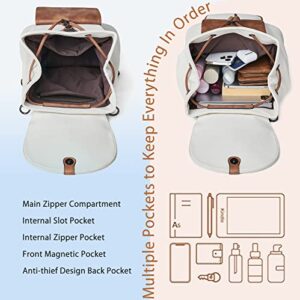 OPAGE Backpack Purse for Women Leather Backpack Purses Fashion Designer Travel Backpack Ladies Shoulder Bags With Wristlet