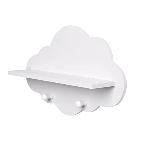 Domccy Cloud Shelves for Children's Nursery Or Bedroom - Kids Nursery Room Shelves,Floating Bedroom Baby Book Shelf Storage Shelf, Cloud Floating Wooden Shelf Wall Decoration,White | Shelf