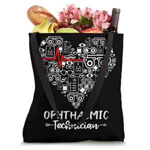 Ophthalmic Technician Heart Funny Ophthalmology Tote Bag