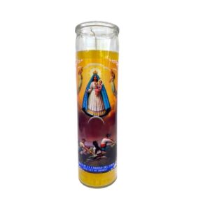 Our Lady of Charity Yellow Candle/Vela Amarilla Virgen de la Caridad del Cobre 8" Represents Hope and Salvation Religious Candle, Ritual Candle, (Pack of 1)…