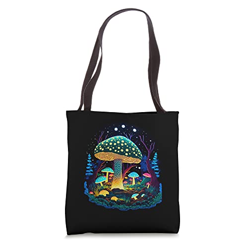 Mushroom Whisperer Colorful Fungi Design Tote Bag