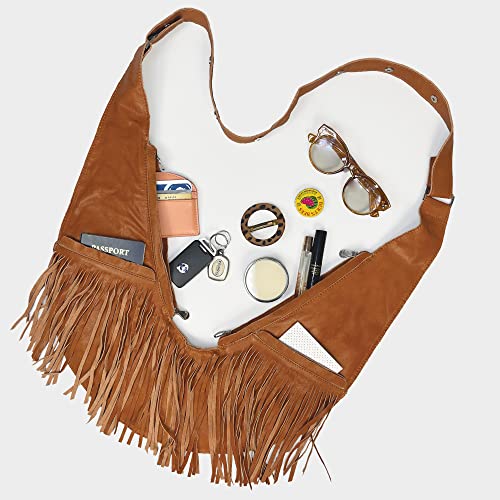 SASH Crossbody Desert Sunset Leather Bag (Classic Plus Fringe)