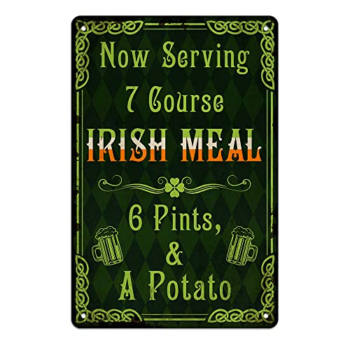 N NAMESISS All Over Printed, Irish Pub Metal Sign, Irish Pub Sign, Irish Pub Decor, Irish Decorations, St Patrick Day Decoration, Funny Metal Sign, 12x16 Inches Metal Sign, Welcome Bar Sign, Bar Decorations