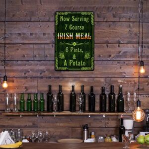 N NAMESISS All Over Printed, Irish Pub Metal Sign, Irish Pub Sign, Irish Pub Decor, Irish Decorations, St Patrick Day Decoration, Funny Metal Sign, 12x16 Inches Metal Sign, Welcome Bar Sign, Bar Decorations