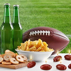 10 Count Football Shaped Candles Sports Unscented Birthday Candles Football Cake Decorations for Baby Shower Wedding Party Supply