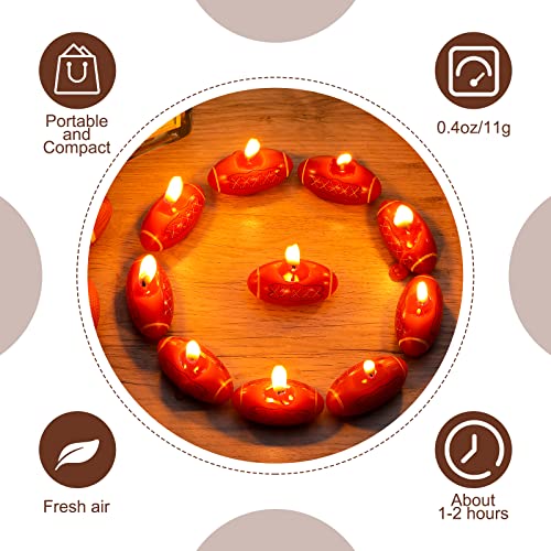 10 Count Football Shaped Candles Sports Unscented Birthday Candles Football Cake Decorations for Baby Shower Wedding Party Supply