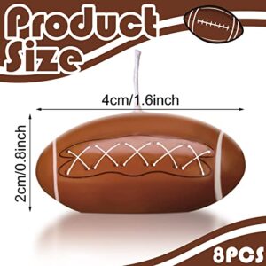 10 Count Football Shaped Candles Sports Unscented Birthday Candles Football Cake Decorations for Baby Shower Wedding Party Supply