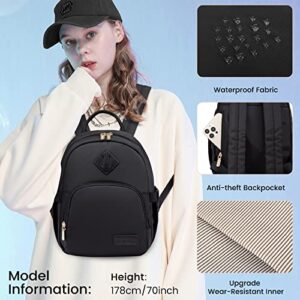 LOVEVOOK Mini Backpack Purse for Women, Small Fashion Backpack, Lightweight Cute Daypack for Travel Dating Black