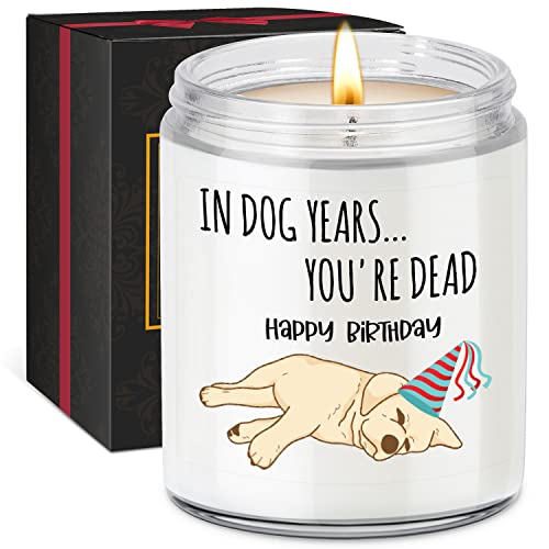 GSPY Dog Years Birthday Candle - Funny Birthday Gifts for Him, Her, Mom, Dad, Husband, Best Friend, Sister - Fun Birthday Gifts, 30th, 40th, 50th, 60th Birthday Gifts for Men, Women - Dog Lover Gifts