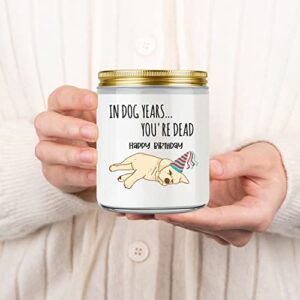 GSPY Dog Years Birthday Candle - Funny Birthday Gifts for Him, Her, Mom, Dad, Husband, Best Friend, Sister - Fun Birthday Gifts, 30th, 40th, 50th, 60th Birthday Gifts for Men, Women - Dog Lover Gifts