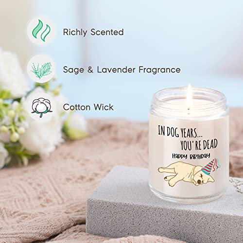 GSPY Dog Years Birthday Candle - Funny Birthday Gifts for Him, Her, Mom, Dad, Husband, Best Friend, Sister - Fun Birthday Gifts, 30th, 40th, 50th, 60th Birthday Gifts for Men, Women - Dog Lover Gifts