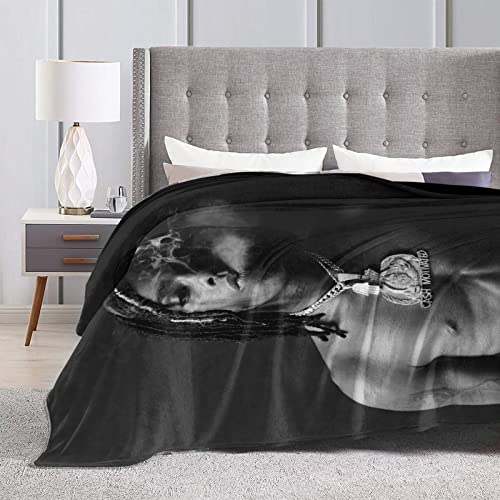 DanaMWatson YNW Singer Melly Throw Blanket Flannel Printed Super Soft Blanket Full Size Bed for Sleepers Sofa Bed 80"x60"