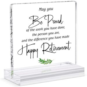 retirement gifts for men best retirement gifts for women 2023 happy retirement party decorations acrylic retirement plaque for coworker teacher nurse