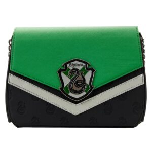 loungefly harry potter slytherin chain strap crossbody bag