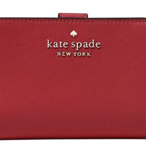 Kate Spade New York Staci Medium Compact Bifold Wallet In Red Currant