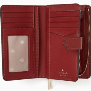 Kate Spade New York Staci Medium Compact Bifold Wallet In Red Currant