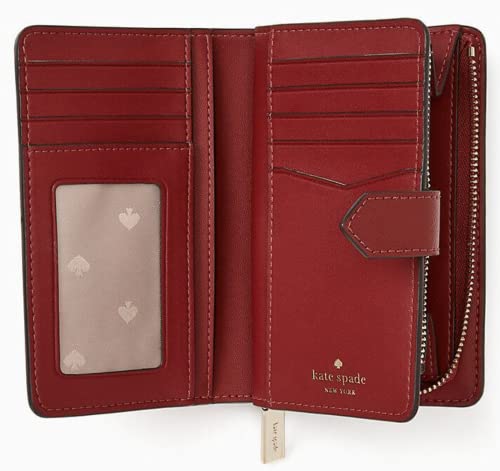 Kate Spade New York Staci Medium Compact Bifold Wallet In Red Currant