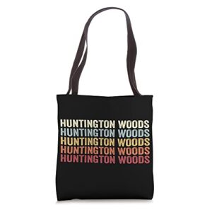 huntington woods michigan huntington woods mi retro vintage tote bag