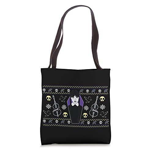 Wednesday Series Wednesday Ugly Christmas Sweater Tote Bag