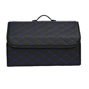 car storage bag pu leather trunk organizer box bags folding car trunk stowing portable boxes (48cm)