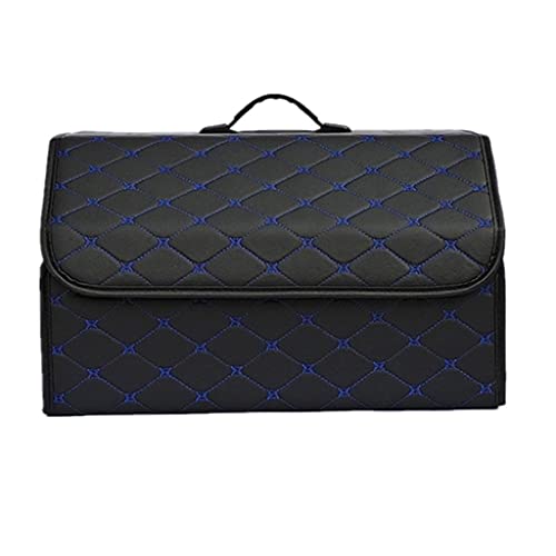 Car Storage Bag Pu Leather Trunk Organizer Box Bags Folding Car Trunk Stowing Portable Boxes (48cm)