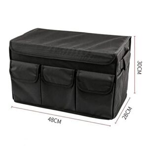 Car Duffle Bag Multiple Storage Compartments Car Trunk Organizer Container Foldable Car Trunk Extra Storage Space Box (D 48 * 28 * 30cm)