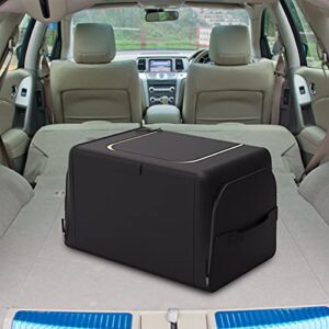 Collapsible Car Organizer Trunk Storage Bag Car Accessories Organizer Portable Cars Storage Black for Auto Trucks Trunk Box Boxs (40L)